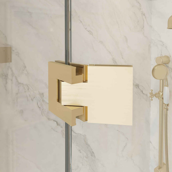 Talisman Semi-Frameless Brass Pentangle Shower Enclosure Componentry ...