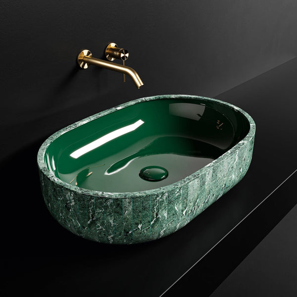 Verde Alpi Bespoke Handmade Marble Bathroom Suite (Inc. Toilet Bowl ...